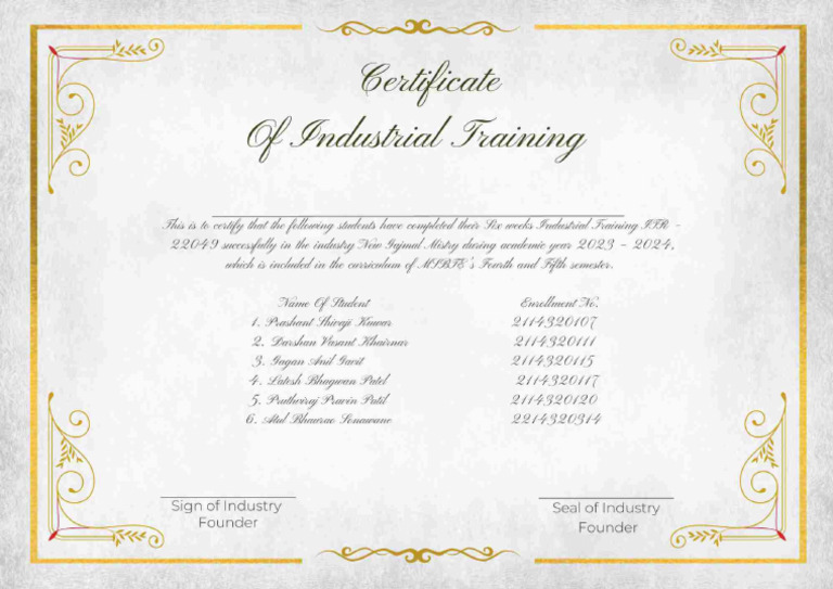 Itr Certificate | PDF