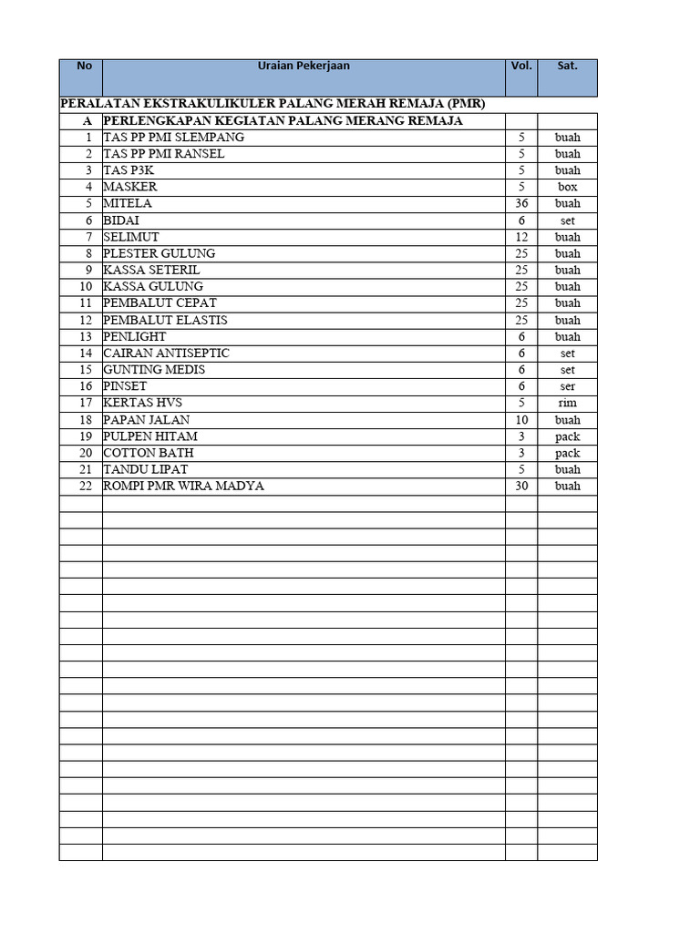 Rab Ekstrakulikuler PMR | PDF