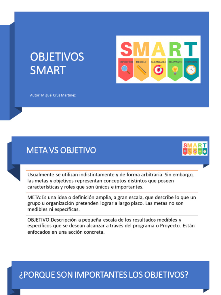 Objetivos Smart | PDF