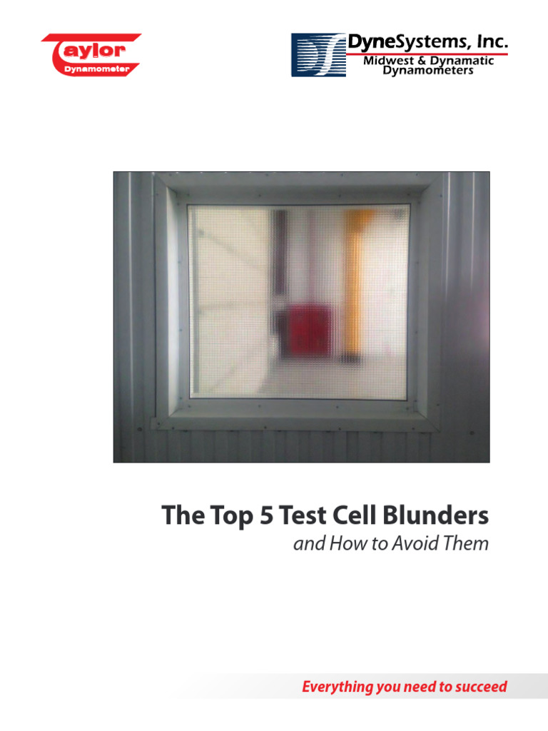 Avoiding Test Cell Blunders Guide | PDF | Water | Pump