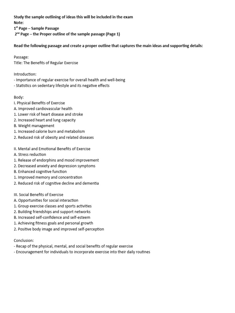 Sample Outlining of Passage | PDF | Dementia | Behavioural Sciences