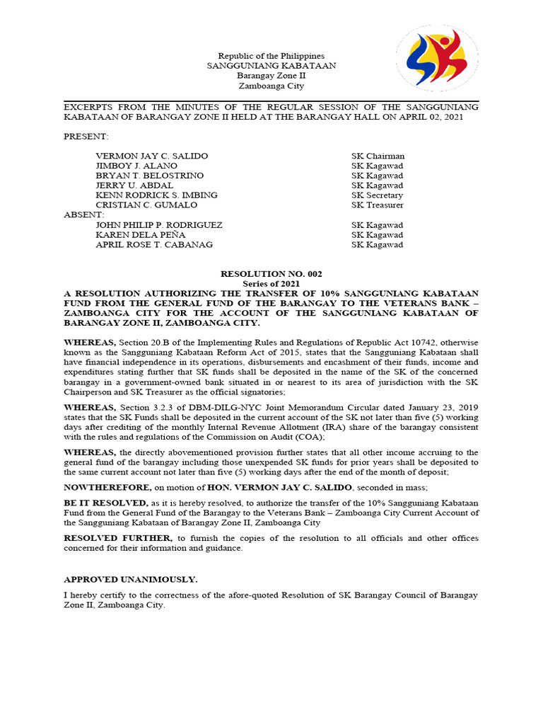 Sk-Resolution-002 2021 | PDF | Government