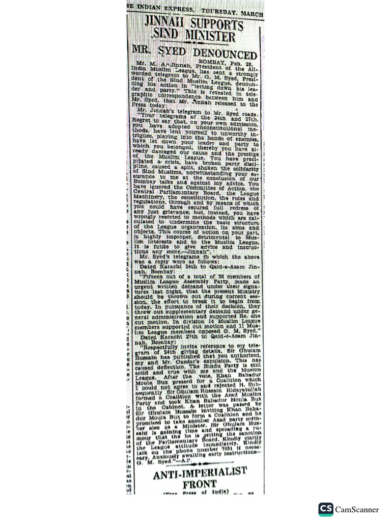 The Indian Express, Thursday, 1st March 1945 | PDF