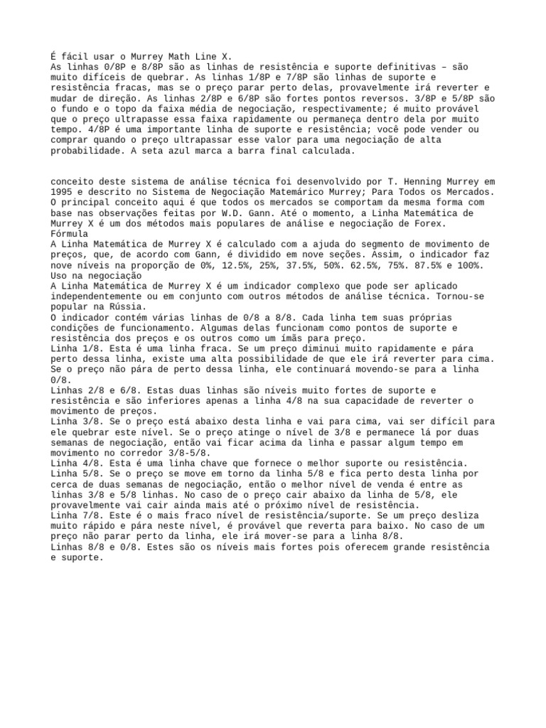 É Fácil Usar o Murrey Math Line X | PDF | Análise técnica | Matemática