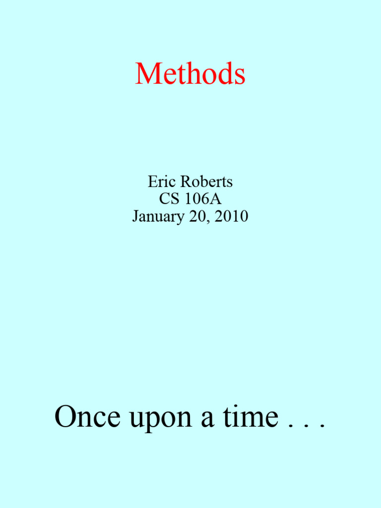 07 Methods Pdf Method Computer Programming Parameter Computer Programming