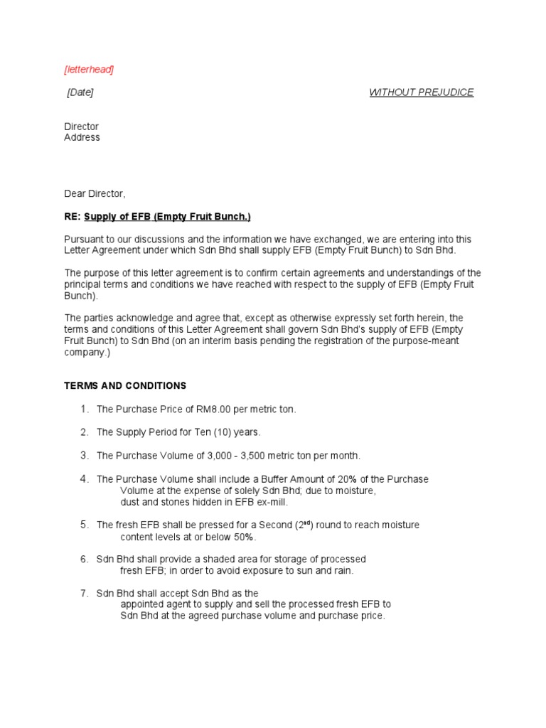 LTR Supply | PDF | Contractual Term | Business Law