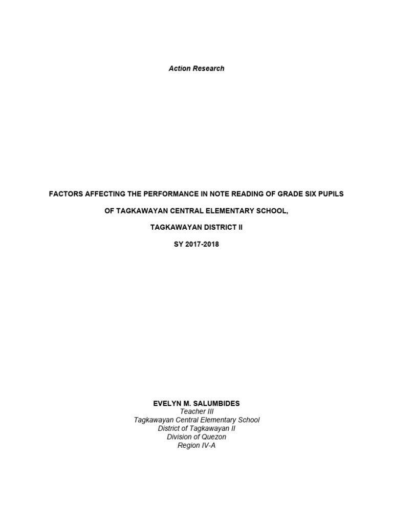 Factors Influencing Note Reading in Music | PDF | Music Education ...