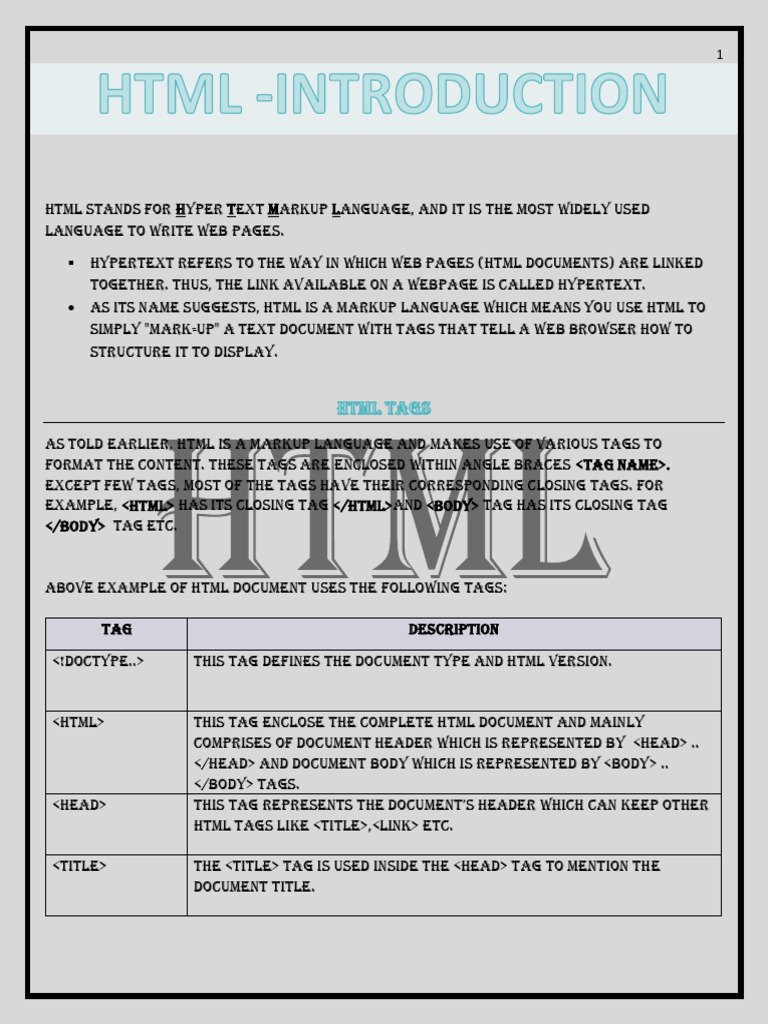 HTML File by Shivam | Download Free PDF | Html Element | Html