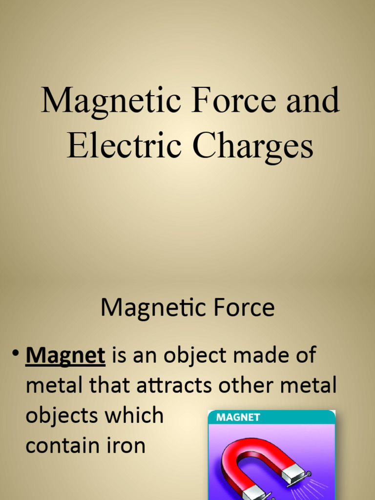 Magnetic Force and Electric Charges | PDF