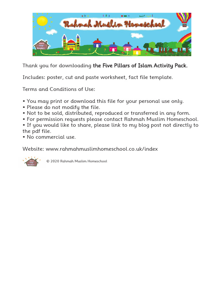 Five Pillars of Islam Activity Pack | PDF