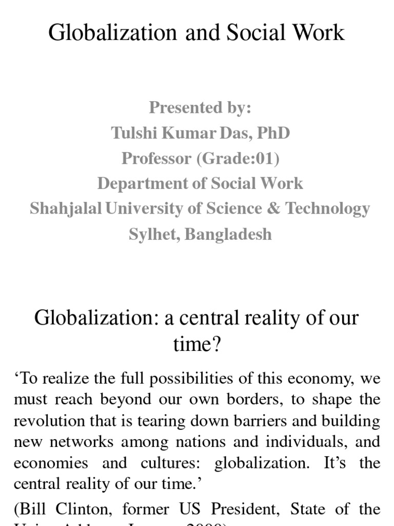 Globalization and Social Work | PDF | Globalization | Social Work