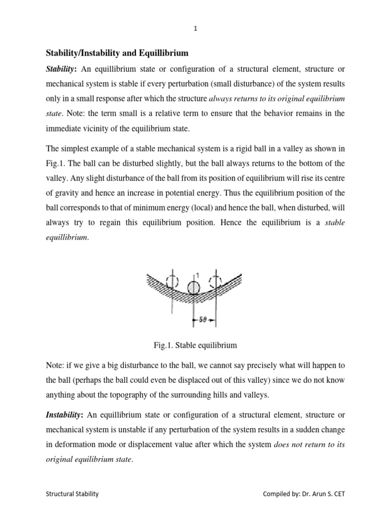 Stability Notes | PDF | Buckling | Deformation (Engineering)