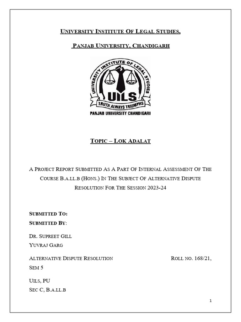 Sandeep LST Project11 | PDF | Lawsuit | Justice