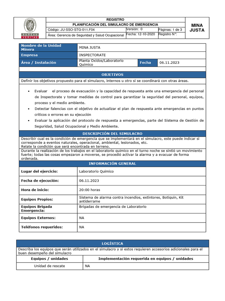Planificacion Del Simulacro Multipeligro - Noviembre | PDF ... Planificacion Del Simulacro Multipeligro - Noviembre | PDF ...