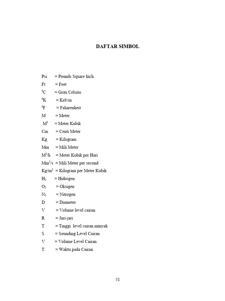 Daftar Simbol Dan Lampiran | PDF