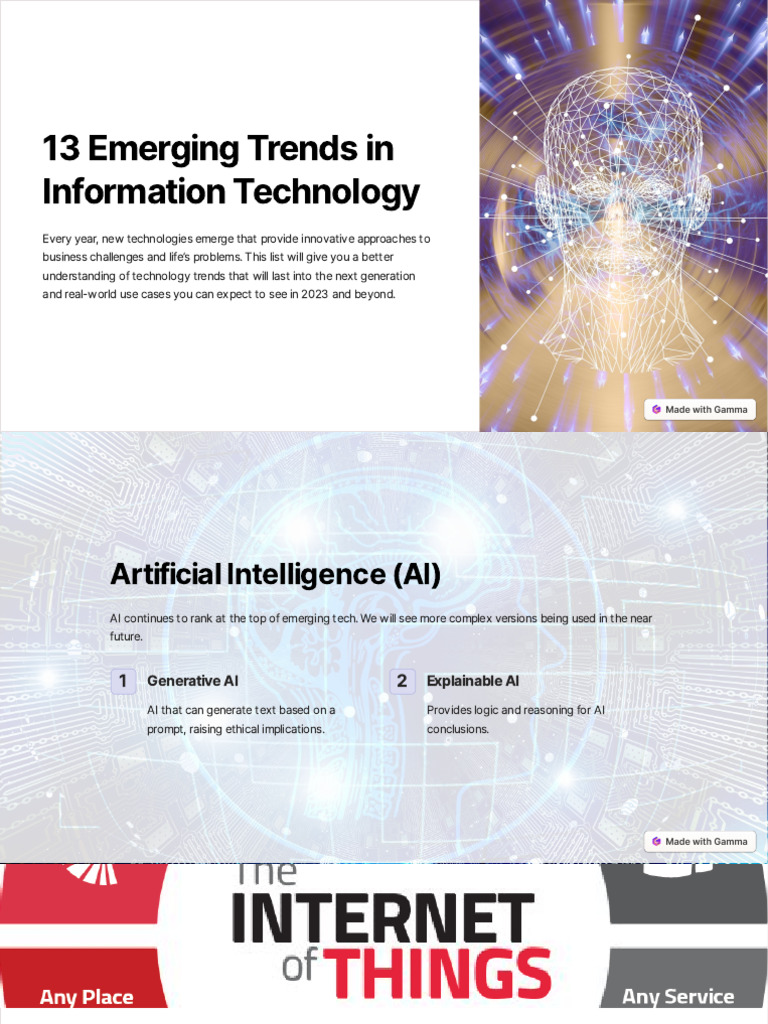 13 Emerging Trends in Information Technology | PDF | Internet Of Things ...