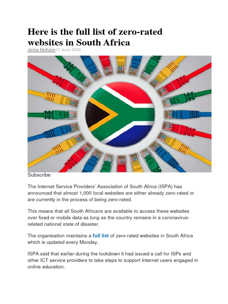 South Africa's Zero-Rated Websites List | PDF | Libraries | Educational ...