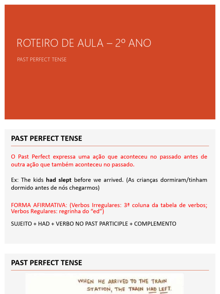 Past Perfect Tense - Slides 1 | PDF
