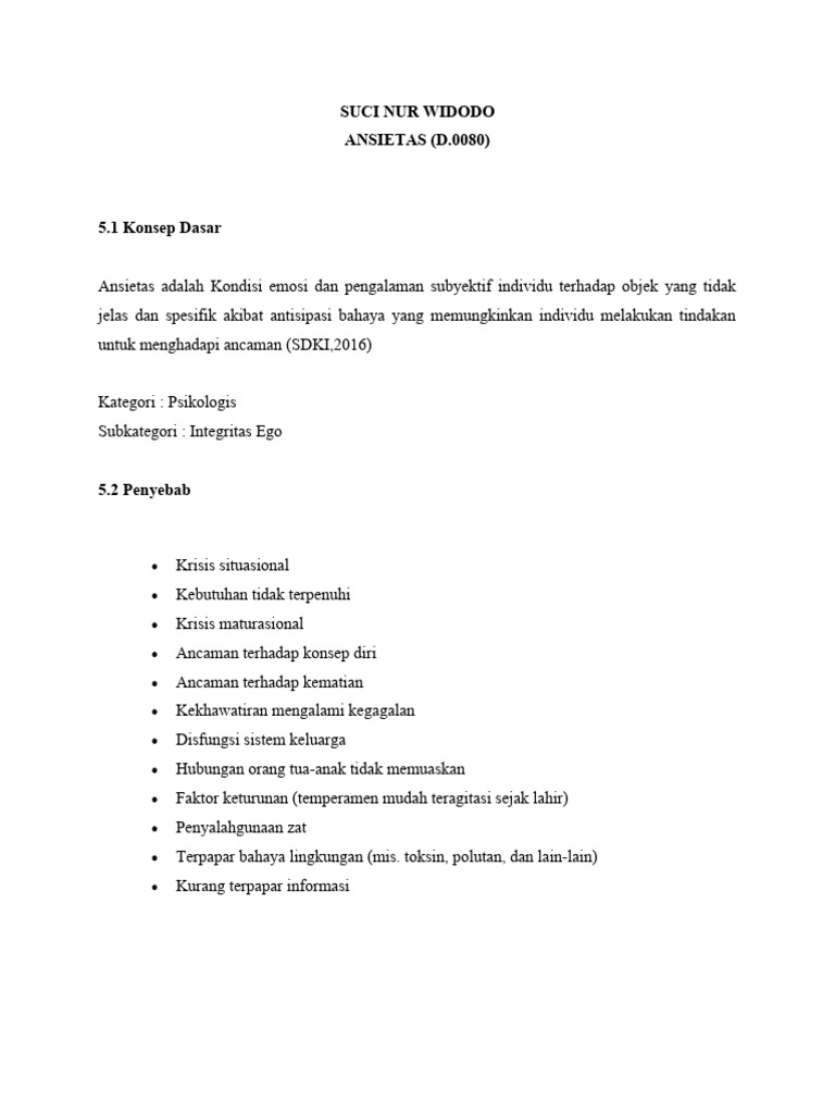 Sdki-Slki-Siki-Ansietas - Suci Nur Widodo | PDF