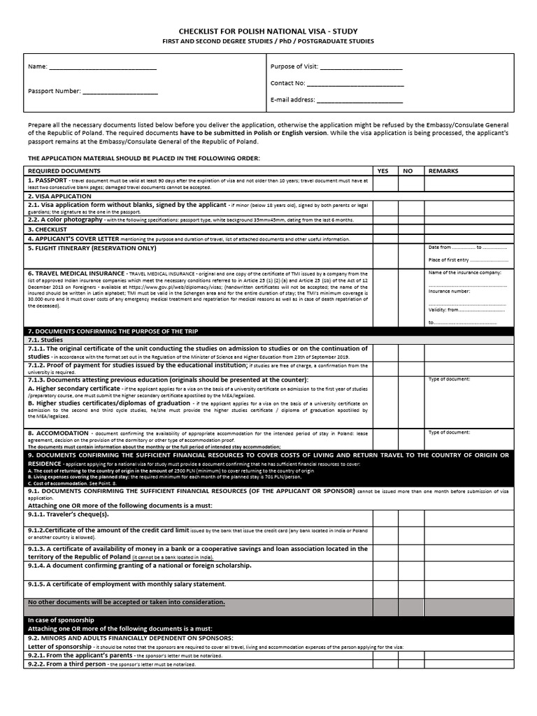 Checklist D Study Document | Download Free PDF | Cost Of Living ...