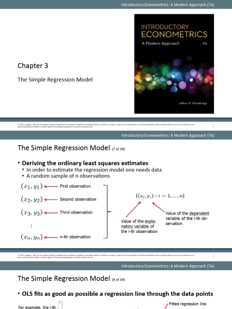Lecture 3 | PDF | Regression Analysis | Econometrics