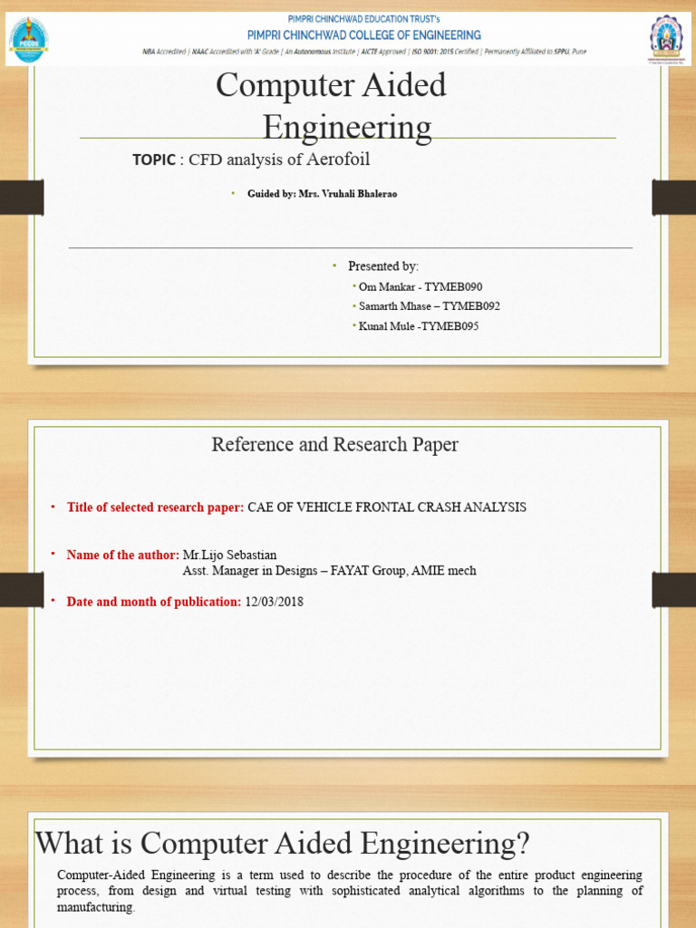 Cae PPT 1.1 | PDF | Finite Element Method | Simulation