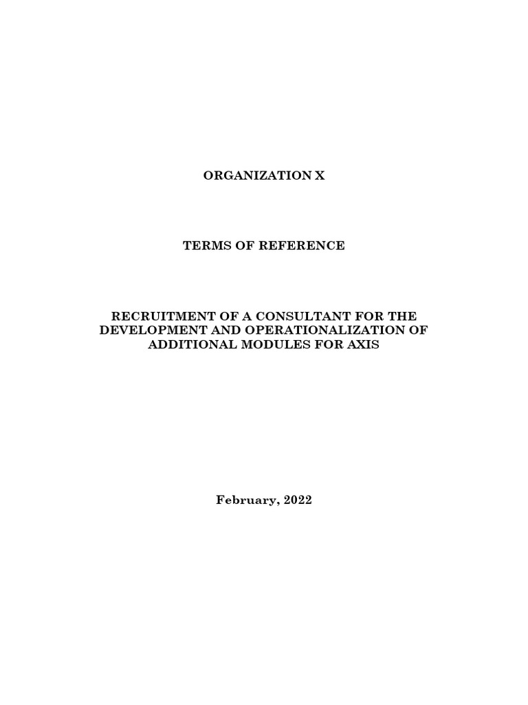 Example Call For Consultancy | PDF | Information | Evaluation