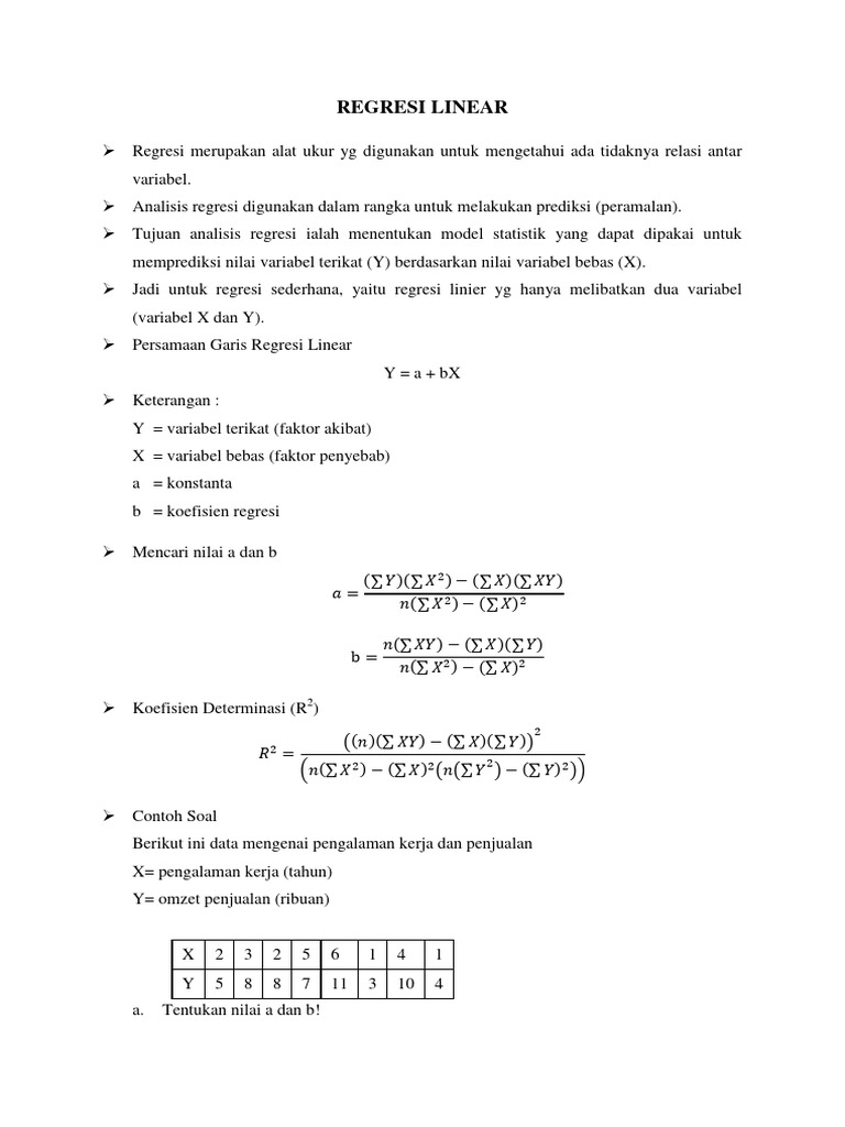 Regresi Linear | PDF