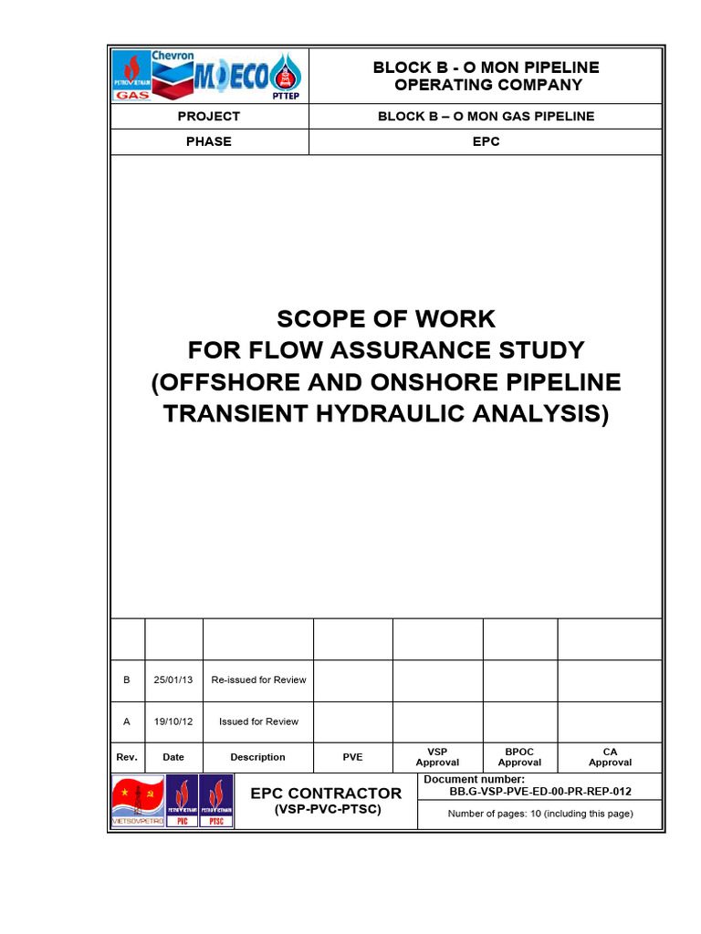 Bb G Vsp Pve Ed 00 Pr Rep 012 Rev B Transient Sow Pdf Pipeline