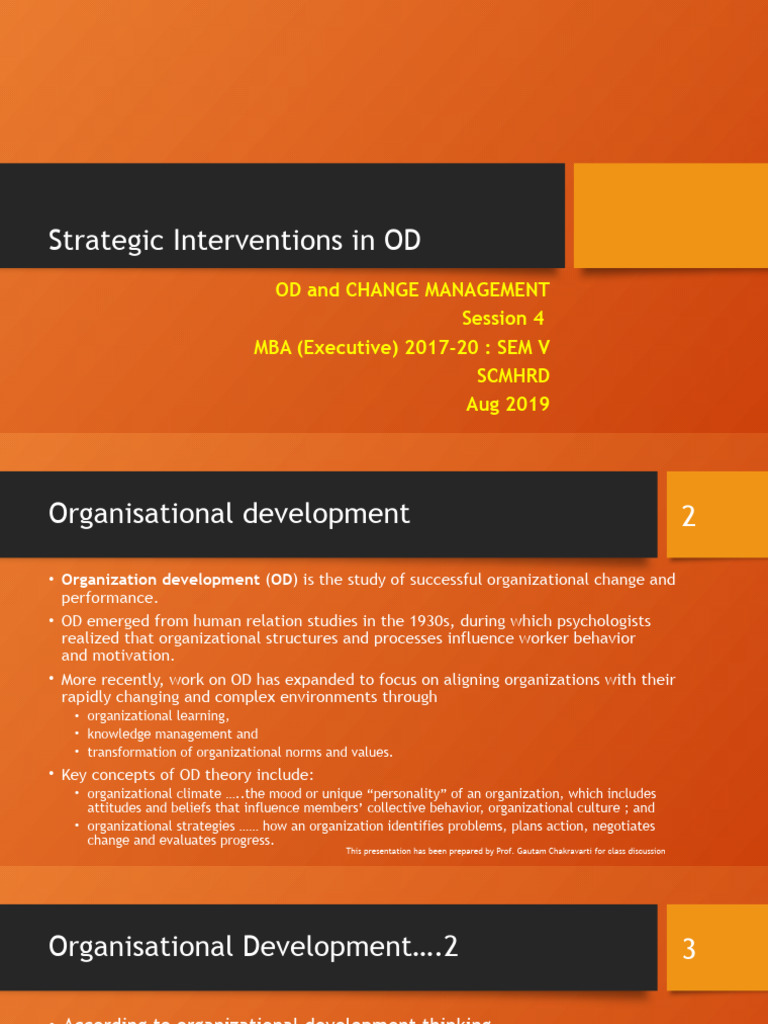 Strategic Interventions in Organisational Development | PDF ...
