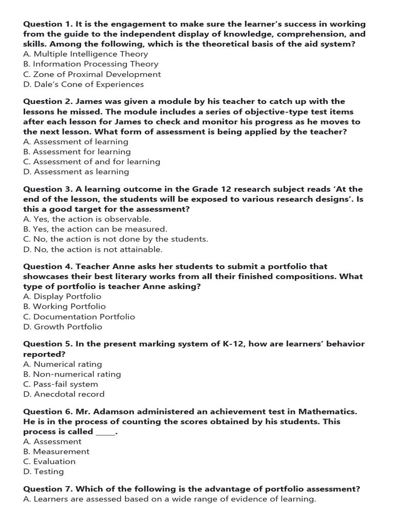 Let Review - Assessment | PDF | Educational Assessment | Rubric (Academic)