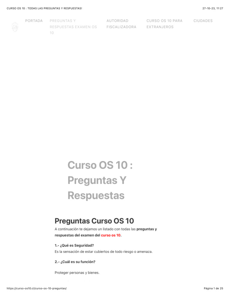 Curso Os 10: Todas Las Preguntas y Respuestas! | PDF | Robo | Robo