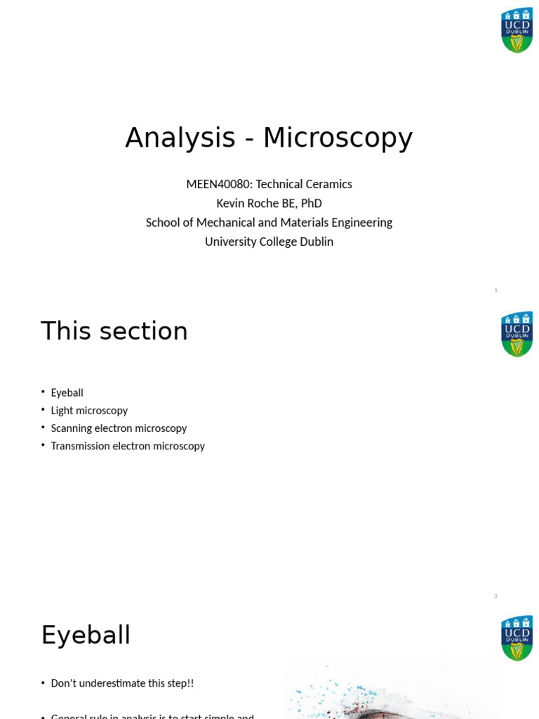 Analysis - Micros | PDF | Scanning Electron Microscope | Transmission Electron Microscopy
