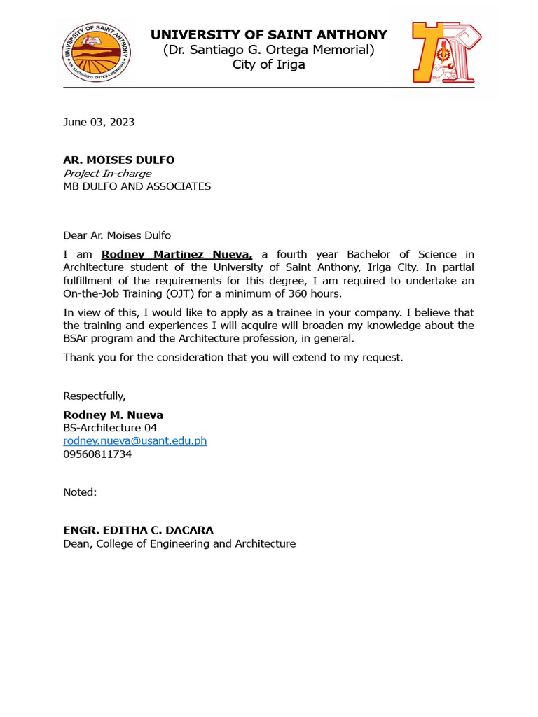 Cover Letter | PDF | Cognition | Behavior Modification