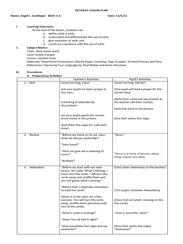 Geollegue-Angel-Dlp-English (Verb) | PDF | Cognitive Science | Human Communication