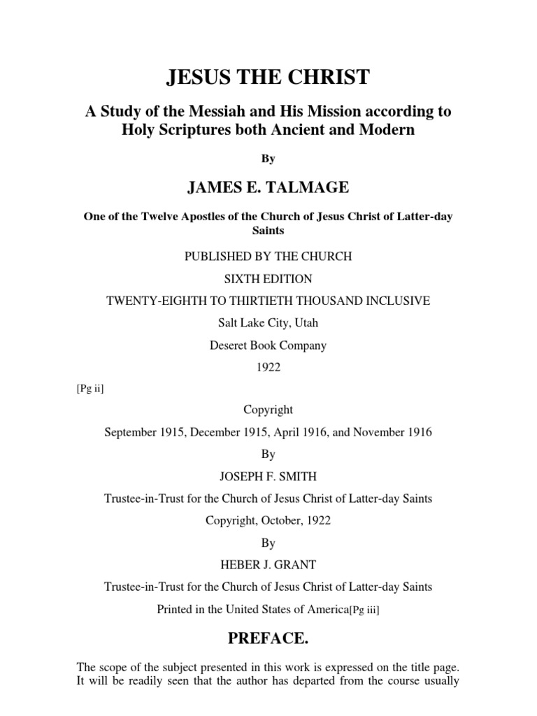 Jesus The Christ | PDF | Revelation | Jesus