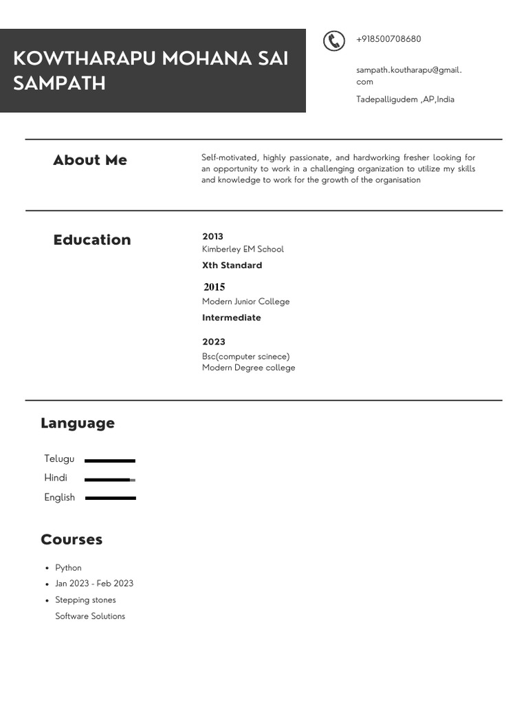 Sampath Resume | PDF