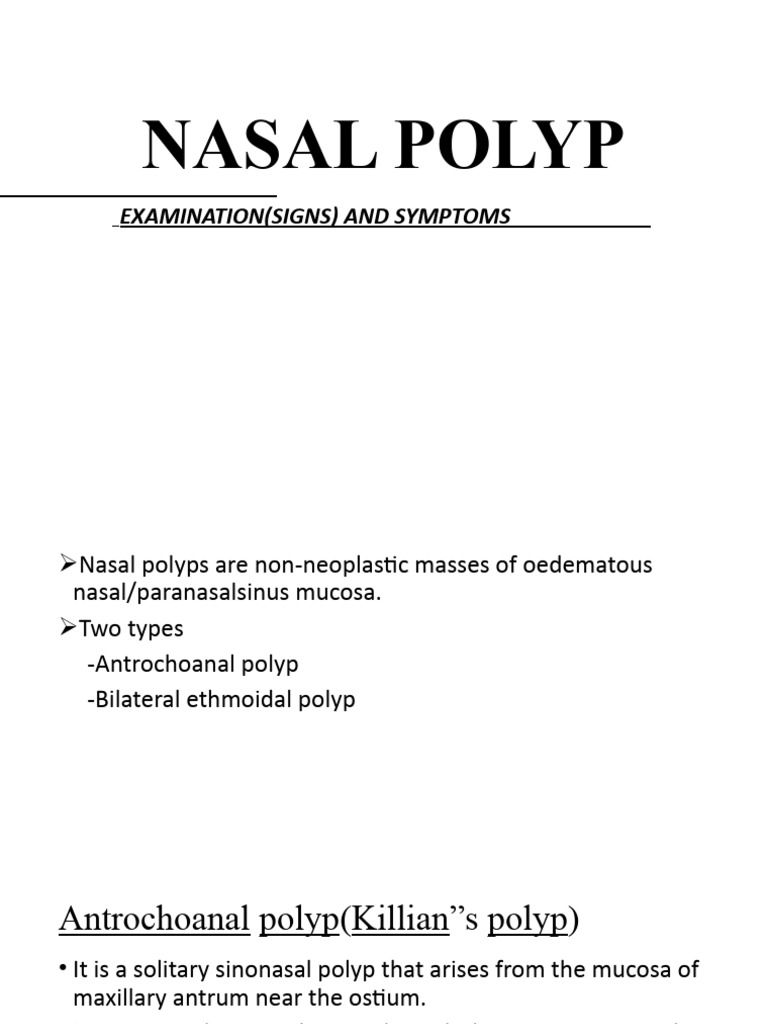 Nasal Polyps | PDF | Human Nose | Diseases And Disorders