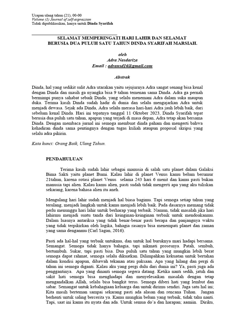 Edit 21 0721 Birthday Journal | PDF