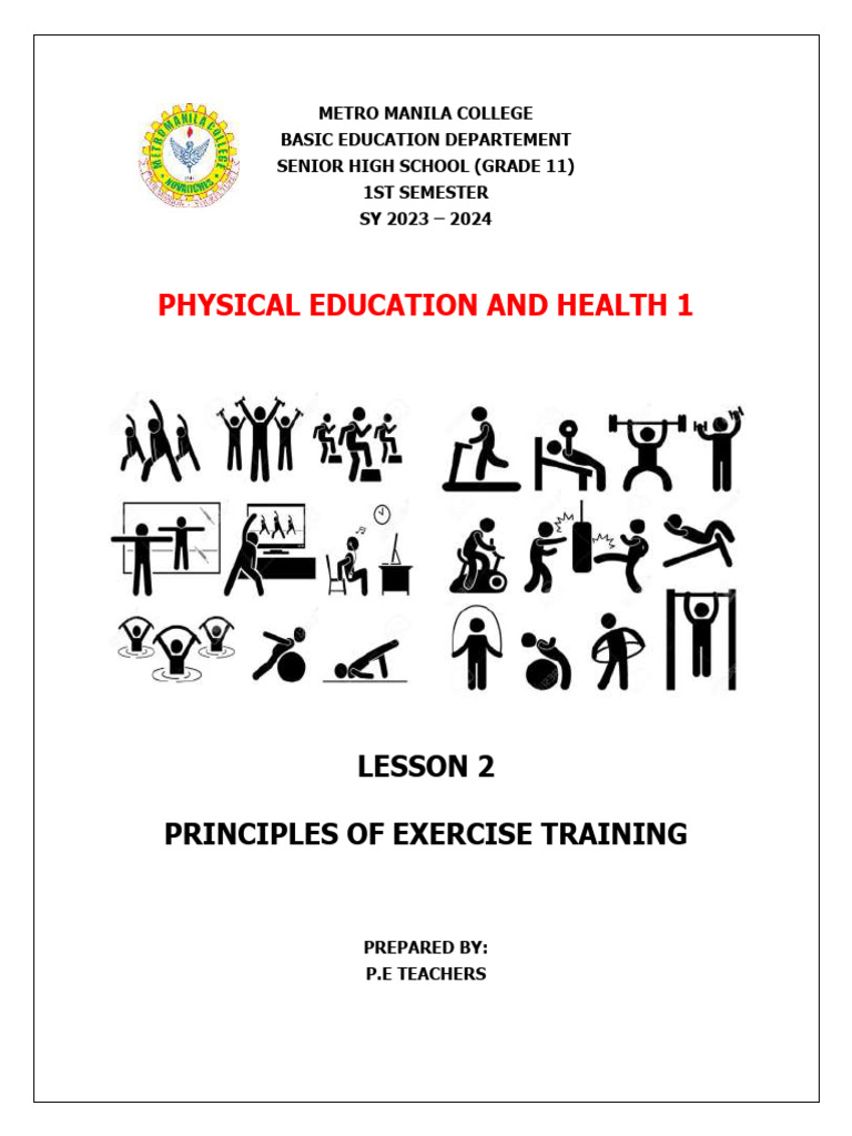 Principles of Exercise Training | PDF | Physical Fitness | Management ...