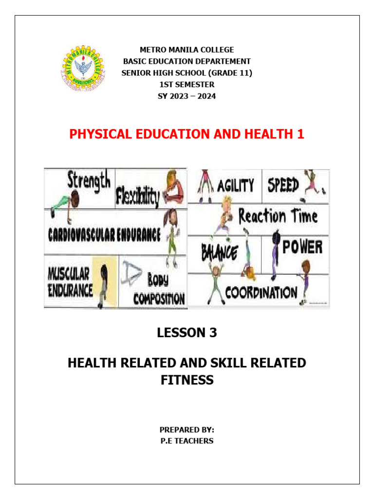 Health & Skill-Related Fitness Guide | PDF | Physical Fitness ...
