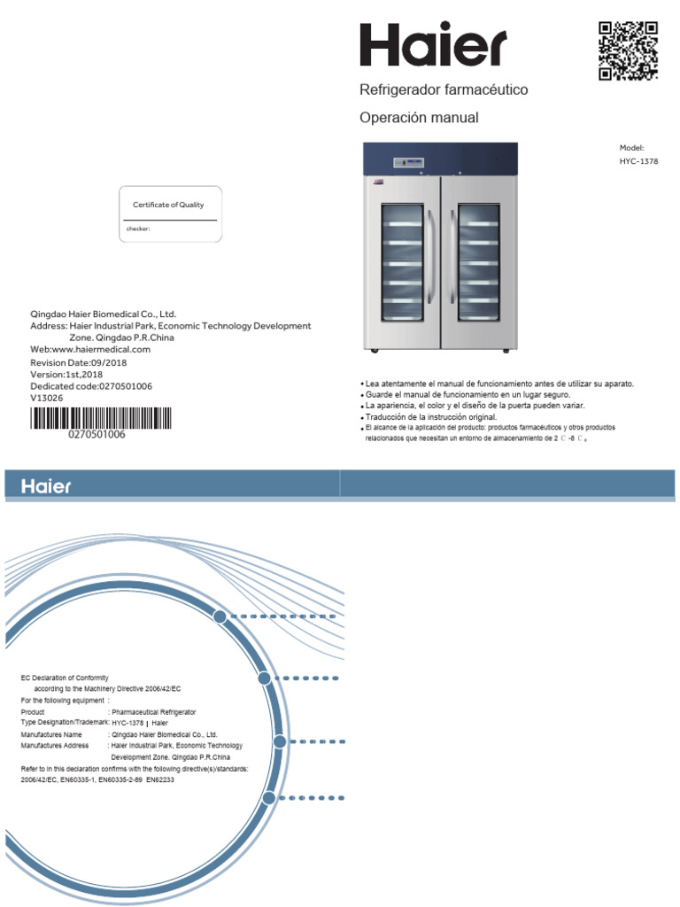 Hyc 1378 | PDF | Refrigerador | Transformador