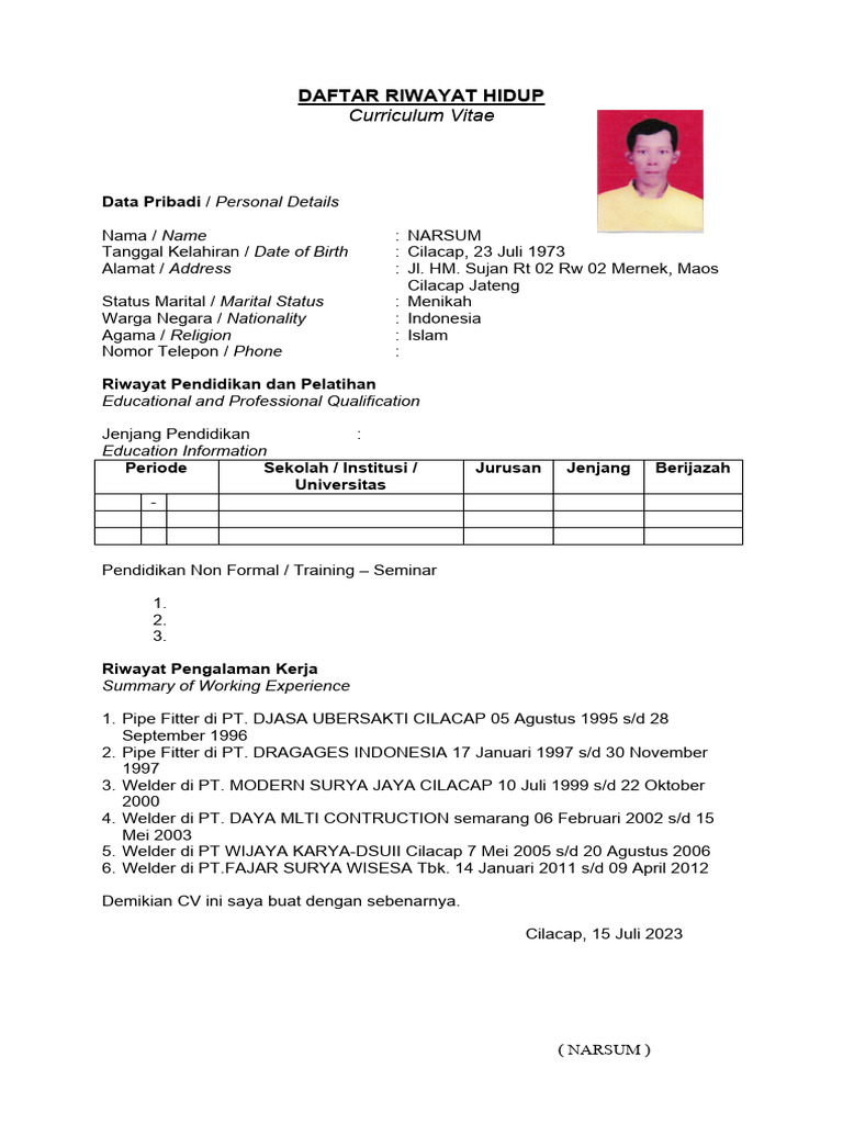 CV Narsum | PDF