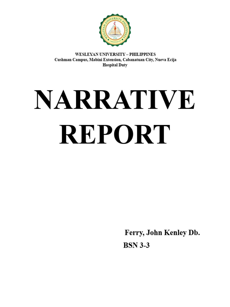 Narrative Report | PDF | Hospital | Patient