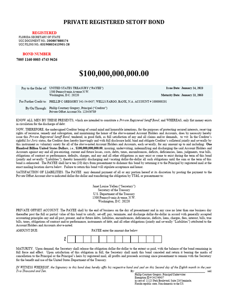 1.3 Setoff Bond | PDF | Bonds (Finance) | Debt
