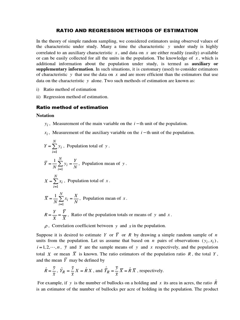 Regression Estimator | PDF | Linear Regression | Estimator