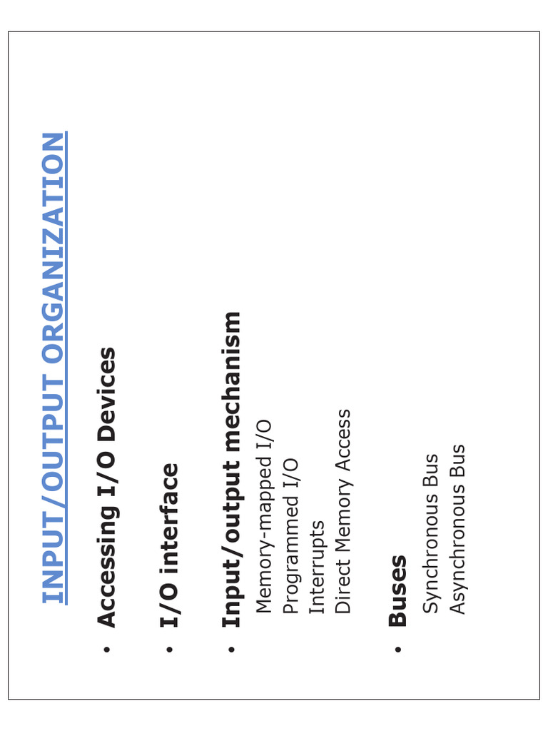 Week 7 (Input Output Organisation) (MFRDT) | PDF | Input/Output | Central Processing Unit