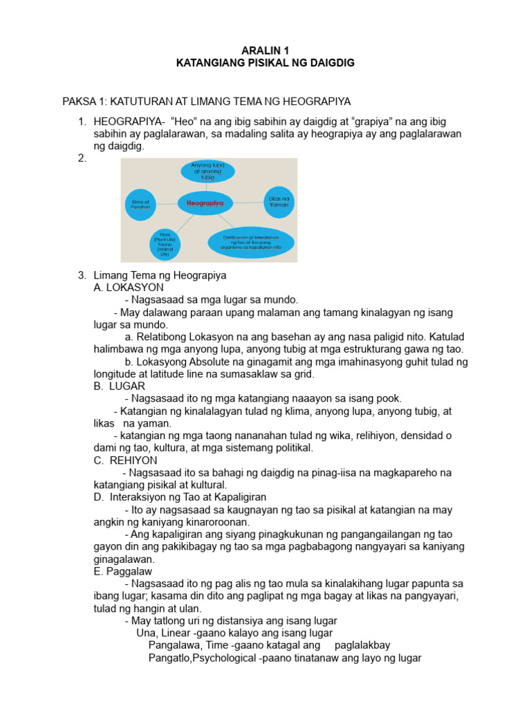 AP Lessons 1st Quarter | PDF