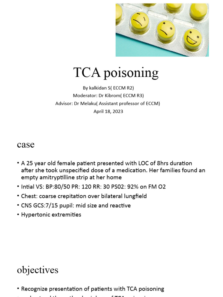 TCA Poisoning Slide | PDF | Drugs | Medicine