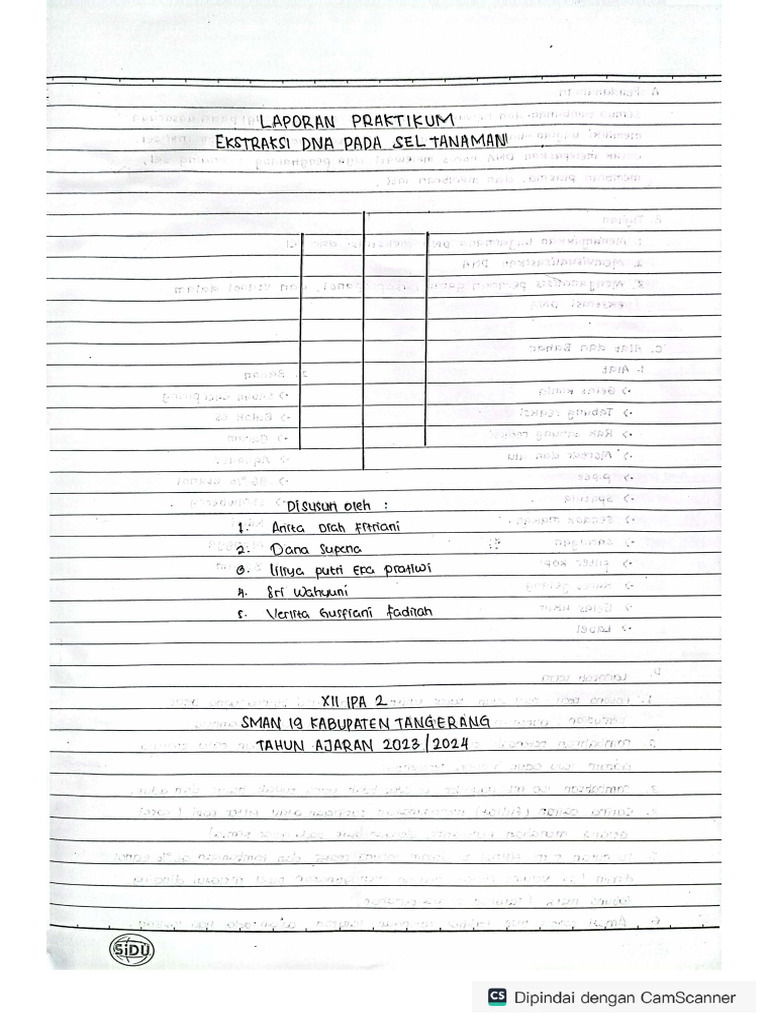 Laporan Praktikum Ekstraksi DNA-1 | PDF Laporan Praktikum Ekstraksi DNA-1 | PDF